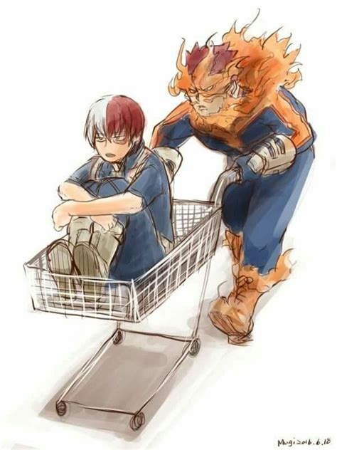 Todoroki Shouto And Endeavor My Hero Academia Shouto Boku No Hero