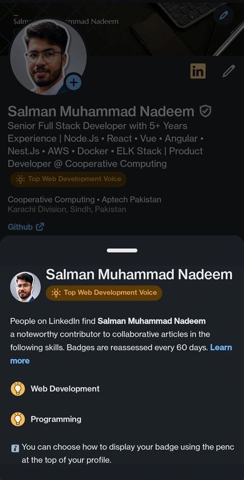 Salman Muhammad Nadeem On Linkedin Topvoice Webdevelopment Programming