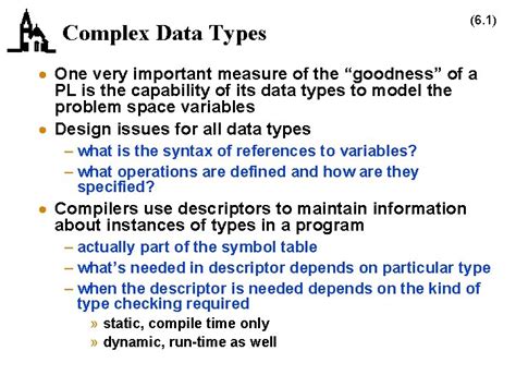 Complex Data Types 6 1 One Very Important