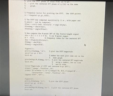 solved 4 consider the following matlab code which plots the