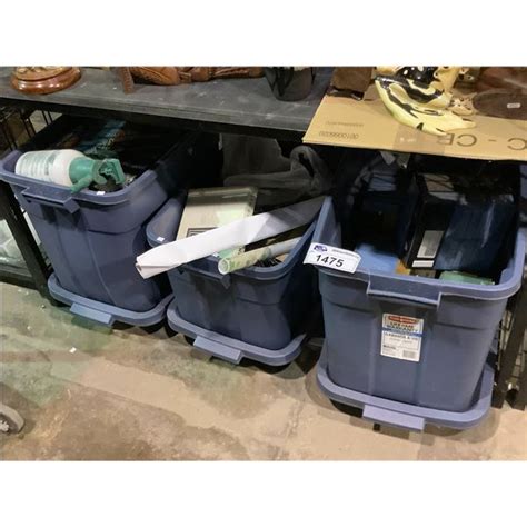 3 Bins Of Assorted Items Door Knobs Cassettes And More Able Auctions