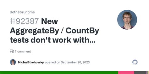 new aggregateby countby tests don t work with native aot · issue