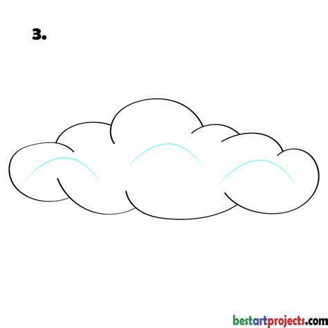 Learn How To Draw A Cloud Step By Step Tutorial Bestartprojects
