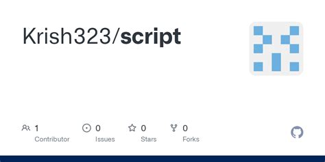 Github Krish323script