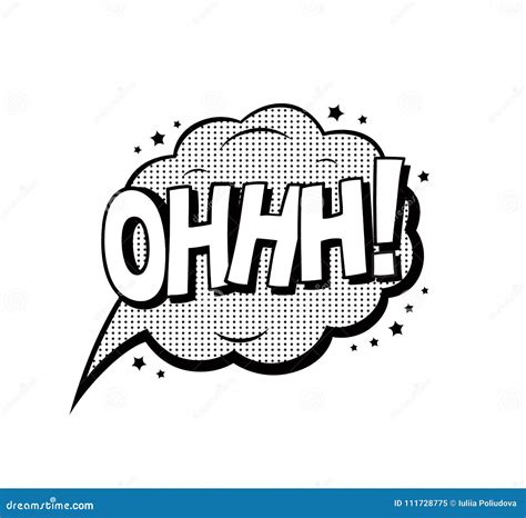 Ohhh Comic Speech Bubble Pop Art Style Royalty Free Cartoon
