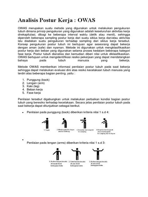 Analisis Postur Kerja Owas Pdf