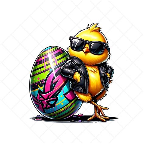 Edgy Chick Easter Png Graffiti Egg Graphic Digital Download Etsy