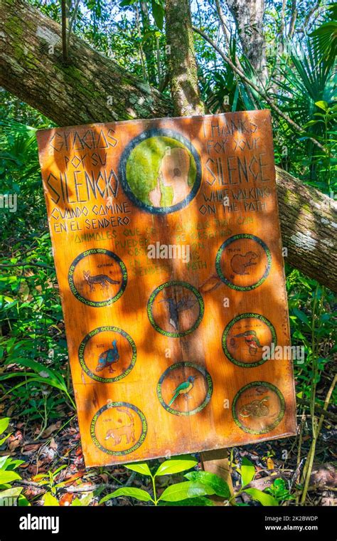 Sian Kaan National Park Information Entrance Welcome Sing Board Mexico