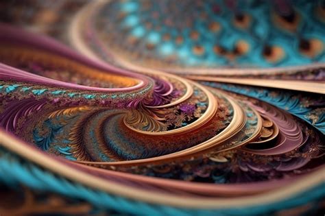 Premium Ai Image Hyperbolic Wonderland Fractal Fusion