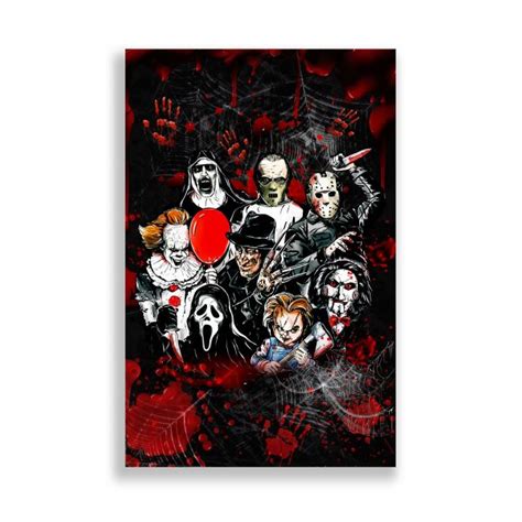 Ghostface Lets Watch Scary Movies Scream Horror Halloween Poster Canvas