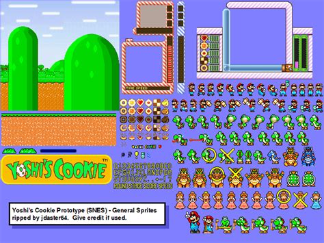Snes Yoshi S Cookie Prototype The Spriters Resource