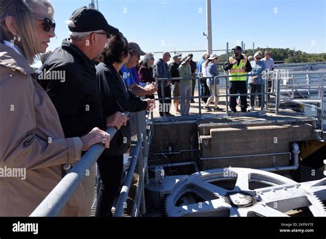 Lock Operator Josh Shockey Wearing Reflective Vest Leads A Group Of Tellico Village New