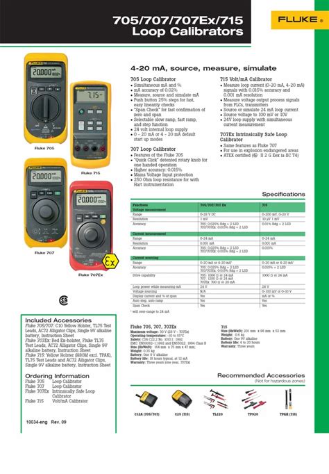 Plastic Digital Fluke 705 707 707ex 715 Loop Calibrators For
