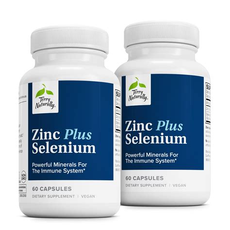 Terry Naturally Zinc Plus Selenium Immune And Respiratory Health Supplement Mineral Supplement