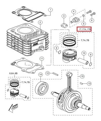 Cilindro Y Piston Tvs Original Flame 125 Meses sin interés