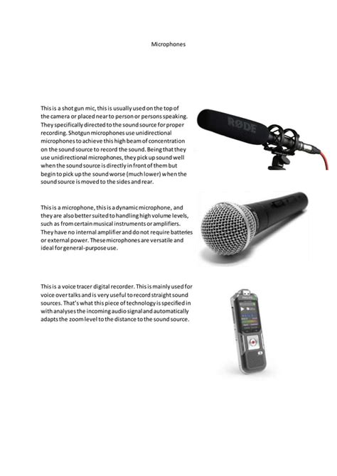 Microphones Pdf