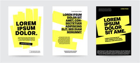 Template Design Layout Highlighter Marker 04 Vector Image