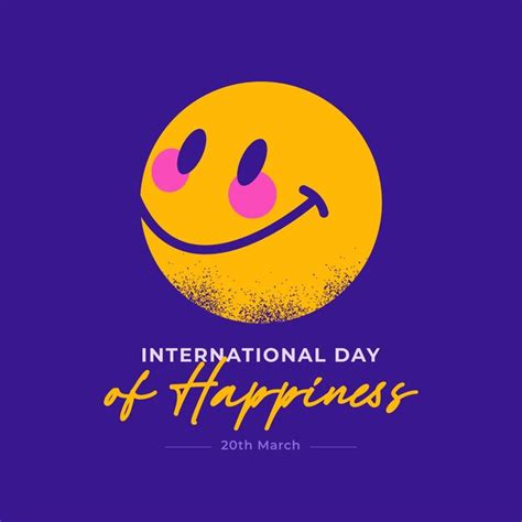 국제 행복의 날 배너 디자인 서식 파일 프리미엄 벡터