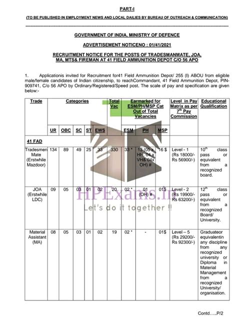 Ministry Of Defence Recruitment For 458 Tradesman Mate Joa And Other