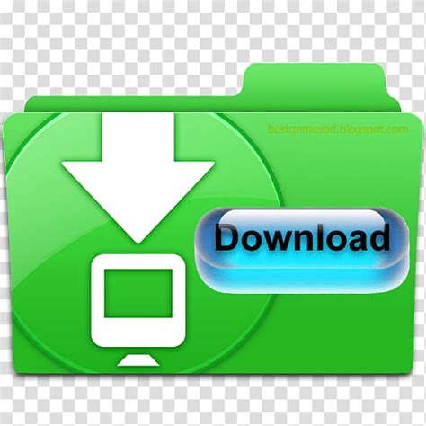 Background Green Button Computer Software Installation Transparent