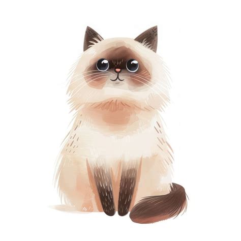 Birman Cat Illustration Cartoon Animal Free Photo Illustration
