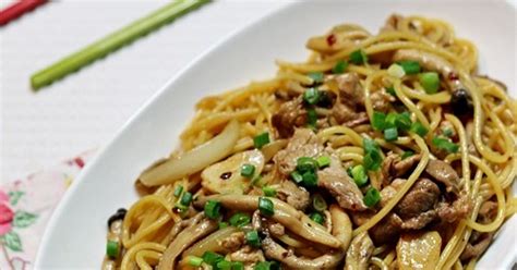 돼지고기 간장파스타 만들기