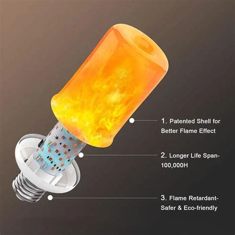 Led Dynamic Flame Effect Light Bulb