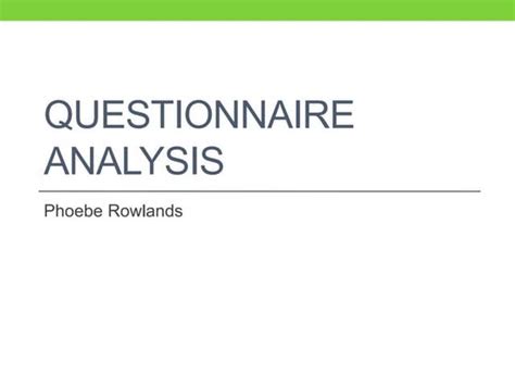 Questionnaire Ppt