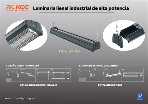 Luminaria Lineal Led Industrial Rokee 03g3 De 50w Lima Perú