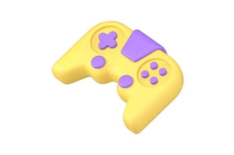 Yellow And Purple Gaming Controller