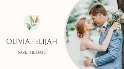 Customizable Save The Date Slides Video Template By FlexClip