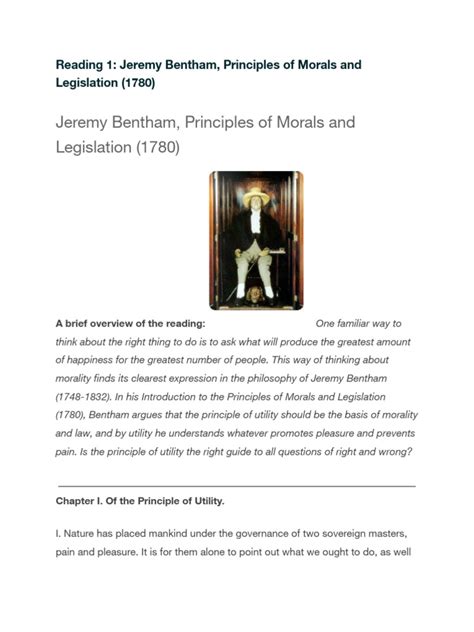 Jeremy Bentham Utilitarian Principle Pdf