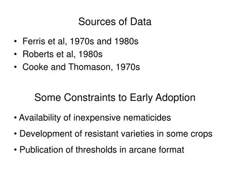Ppt Nematode Thresholds In Agriculture Protecting Crops From Damage
