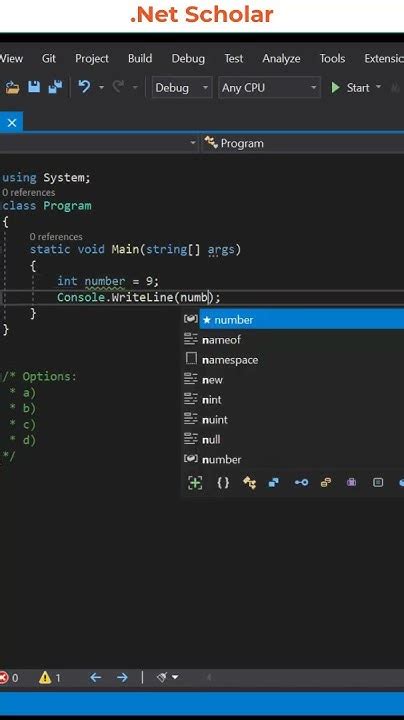 Programming Quiz Questions Q005 Dotnet Scholar Shorts Csharp Dotnet Developer