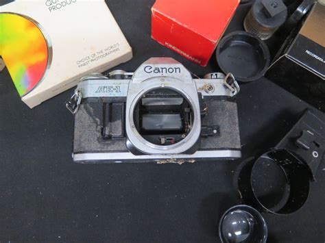 Vintage Canon Camera Digital Duplicator And Multiple Lenses In Hard Case