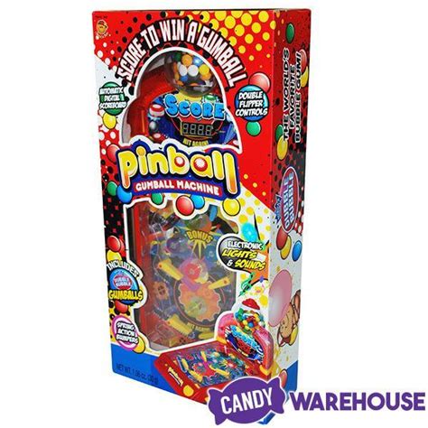 Arcade Pinball Gumball Machine With Dubble Bubble Gumballs Candy