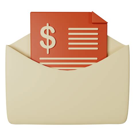 3d Icon Invoice Isolated On Transparent Background 24109140 PNG