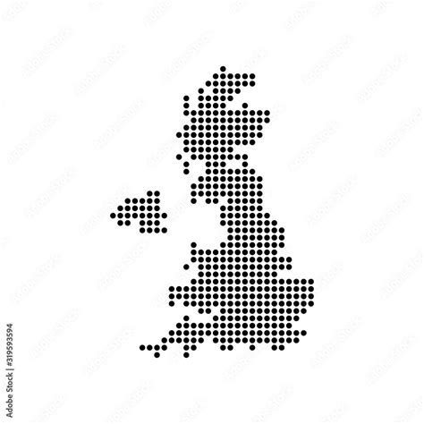 Uk Blank Map Vector Uk Digital Map Template Uk Silhouette Black