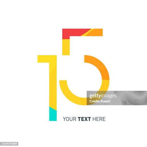 Abstract Number 15 Template Anniversary Number Template Isolated