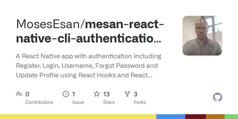 GitHub MosesEsan Mesan React Native Cli Authentication App A React