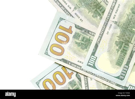 A Border Of American Money Isolated On White With Copy Space Money Border Of Hundred Dollar