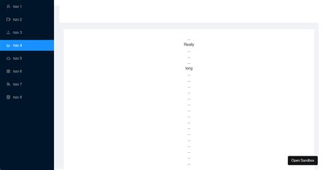 固定侧边栏 Ant Design Vue3220 Codesandbox