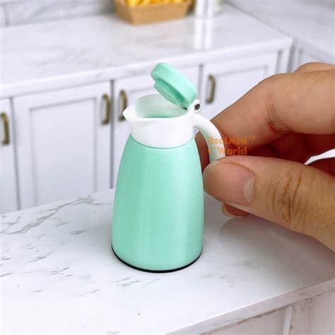 Miniature Mint Kettle Mini Real Tiny Food Cooking Shop Real Mini World