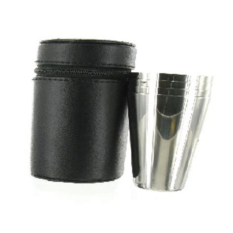 Set Of Four Cups Hip Flask Accessory Flaskstore Engraved Hip Flasks