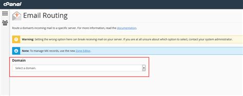 how to configure email routing in cpanel