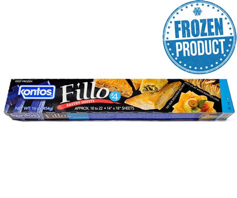 Kontos Phyllo Dough Sheets 4 454g Limit 2 Greek Cart