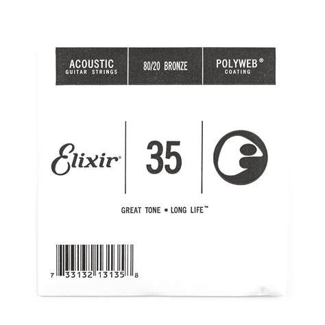Elixir Polyweb 8020 Bronze 35 035 Acoustic Guitar Single String