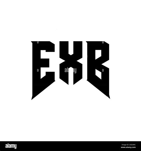 Exb Letter Logo Design For Technology Company Exb Logo Design Black