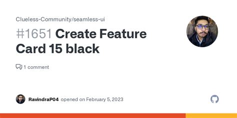 Create Feature Card 15 Black · Issue 1651 · Clueless Community