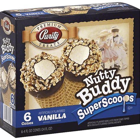 Purity Premium Treats Cones Nutty Buddy Super Scoops Vanilla Ice